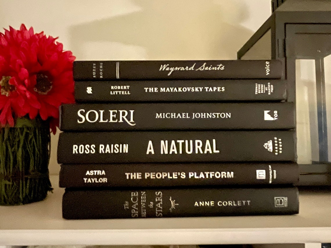 Black and White Decorative Book Stack Set | Etsy