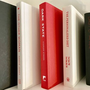 Red Black and White Decorative Book Stack - Etsy