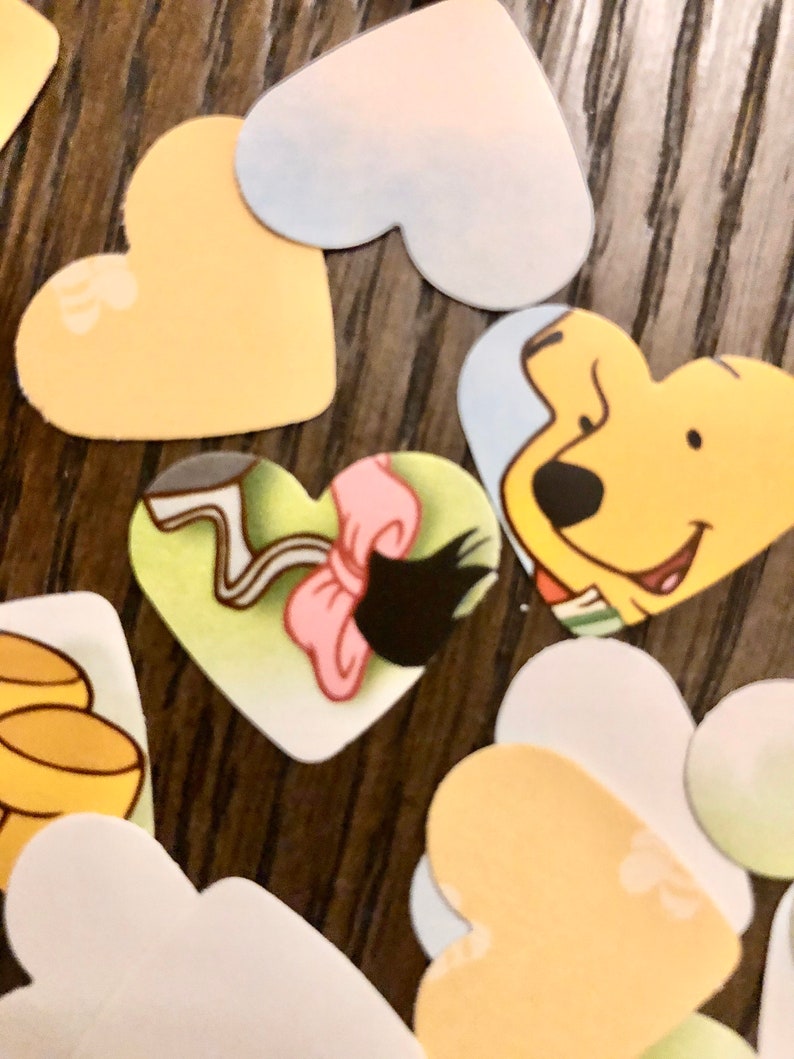 Winnie the Pooh Heart Shaped Hand Stamped Confetti Scatter | Etsy