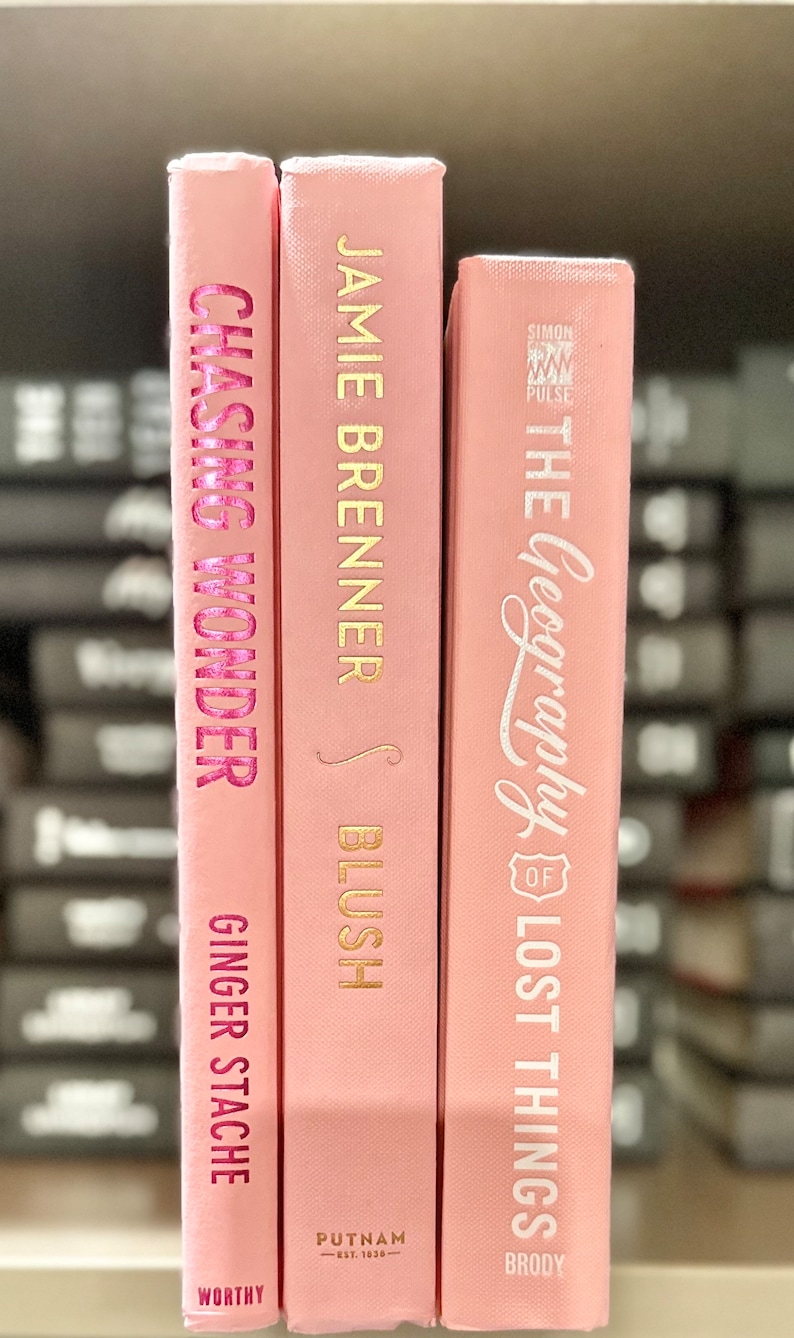 Light Pink Decorative Book Stack - Etsy