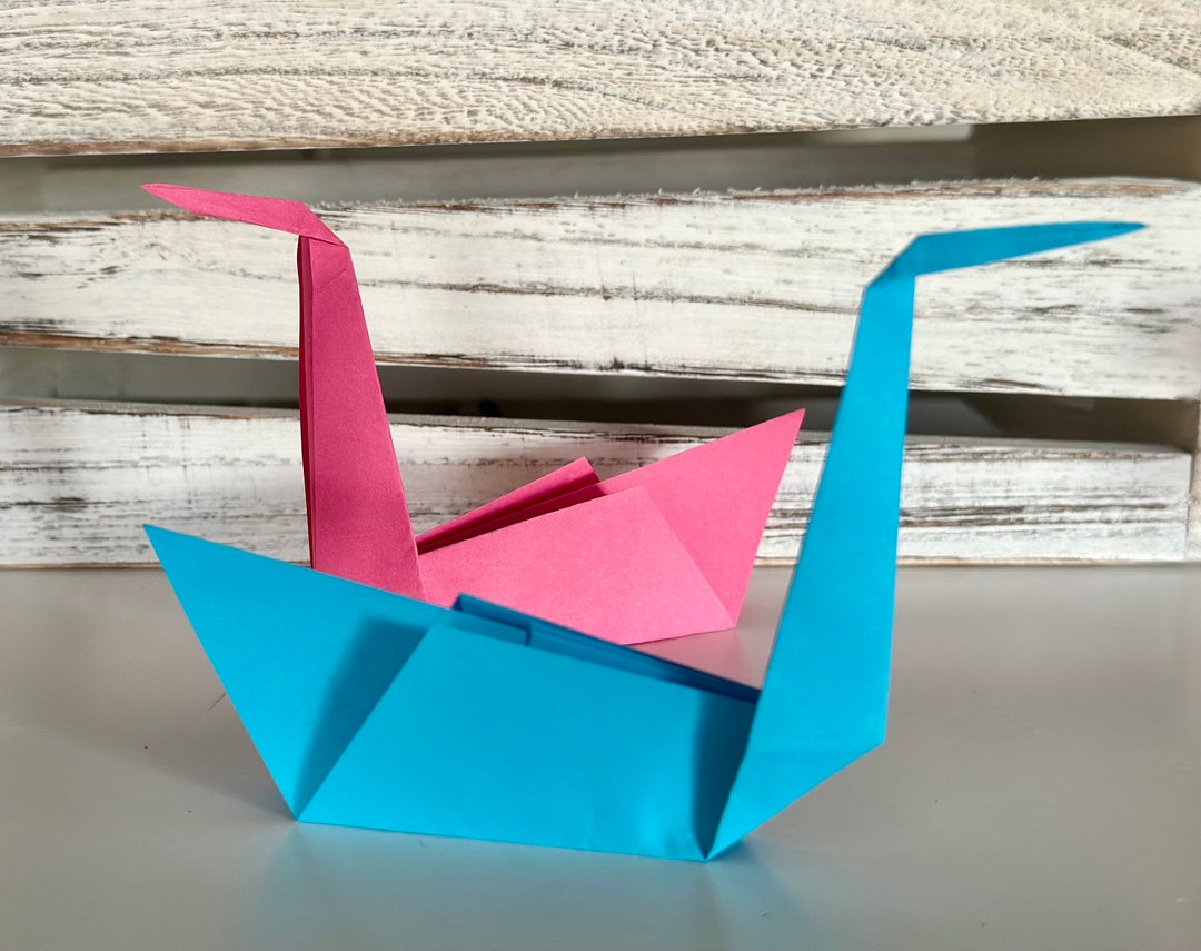 6 Paper Origami Swans - Etsy