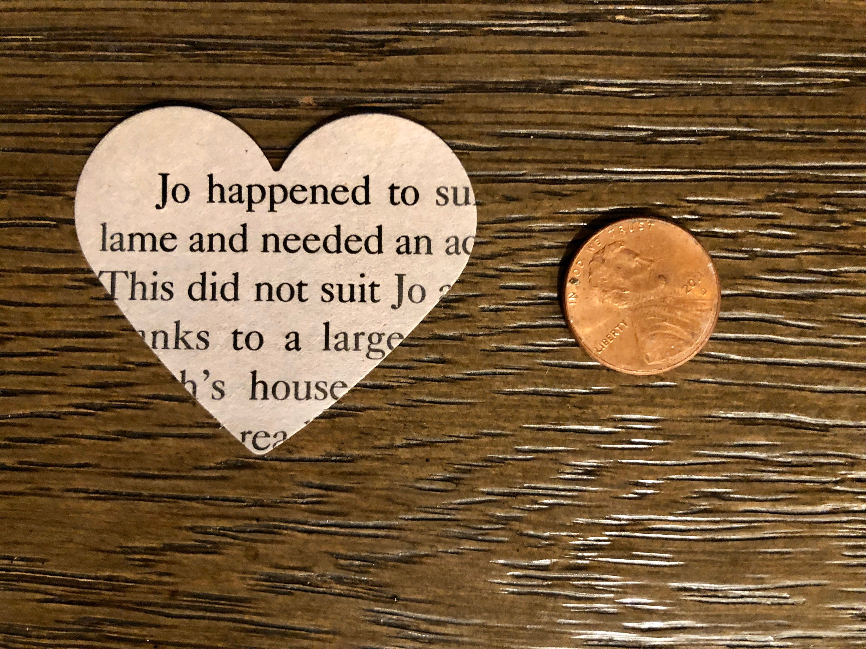 Little Women 250 2 inch Heart Hand Stamped Confetti | Etsy