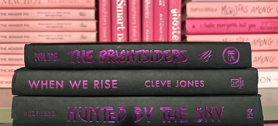 Black and Pink Decorative Book Stack - Etsy