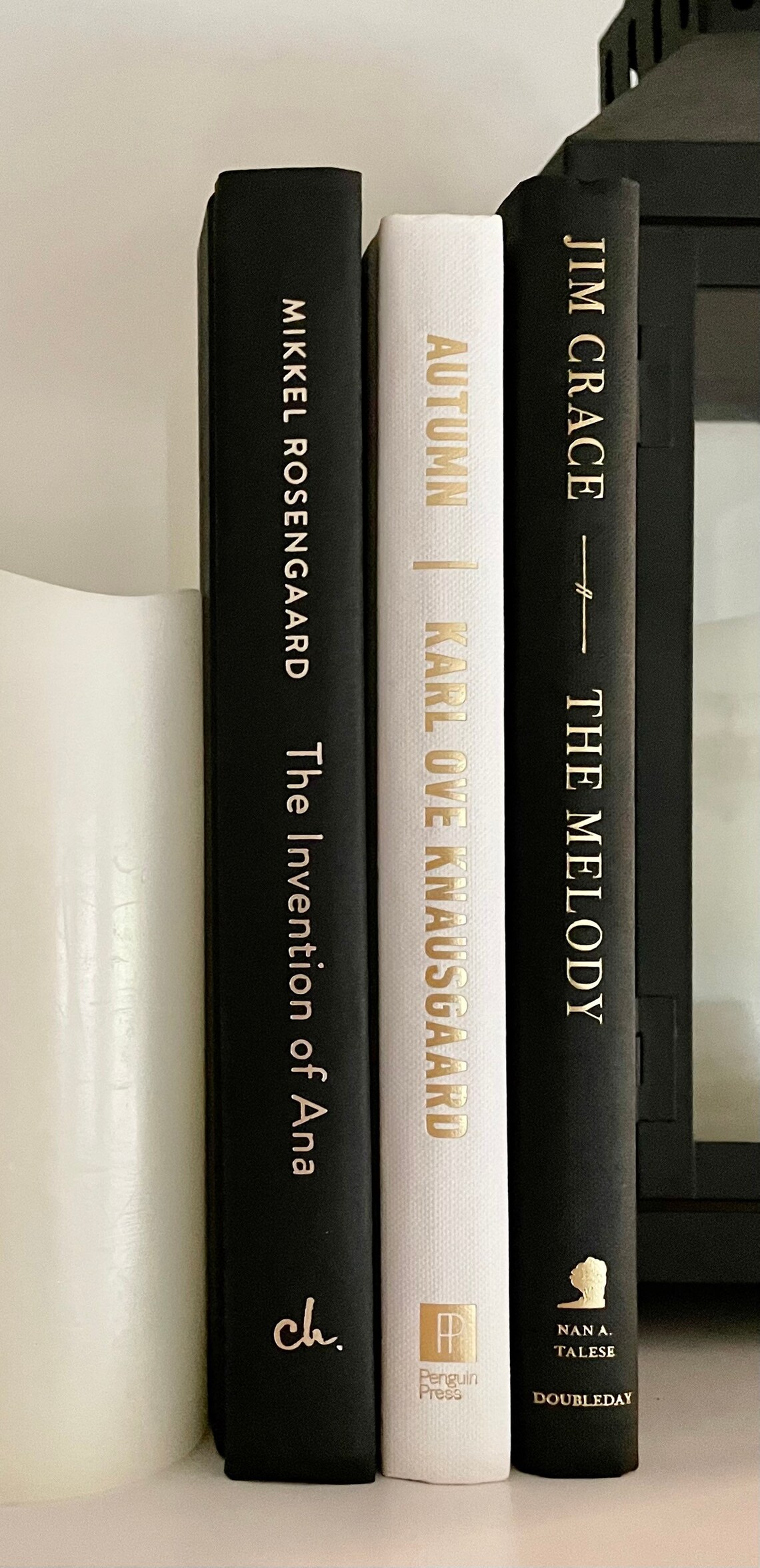 Black White and Gold Decorative Book Stack | Etsy