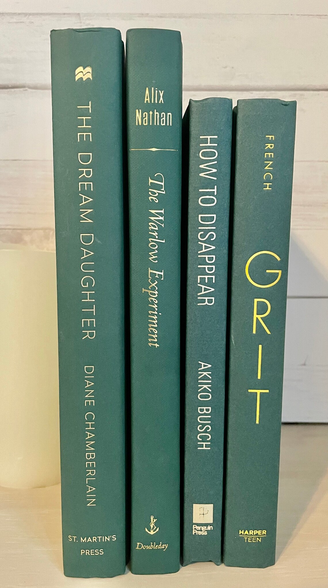 Emerald Green Decorative Book Stack - Etsy