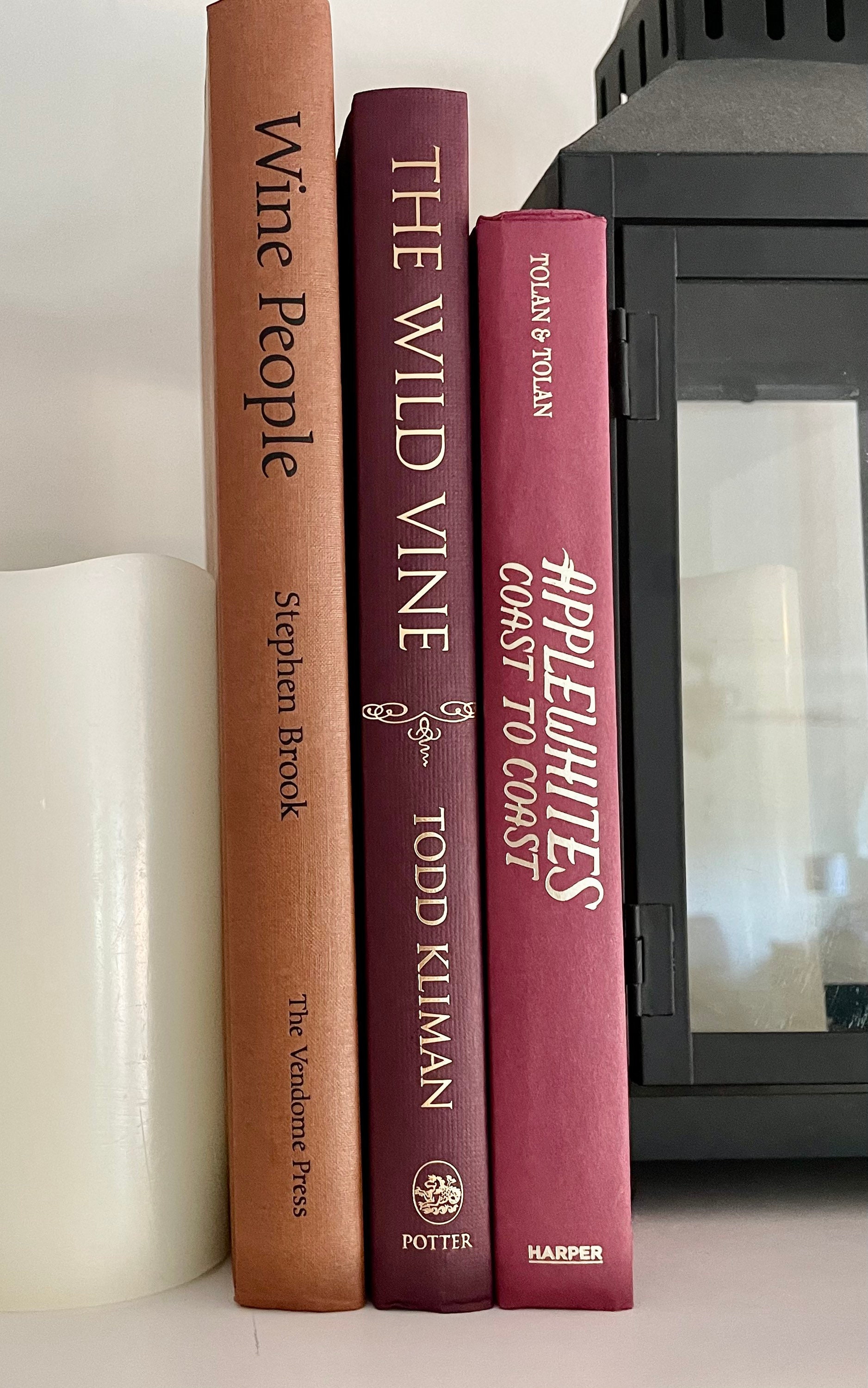 Brown Maroon and Burgundy Decorative Book Stack - Etsy