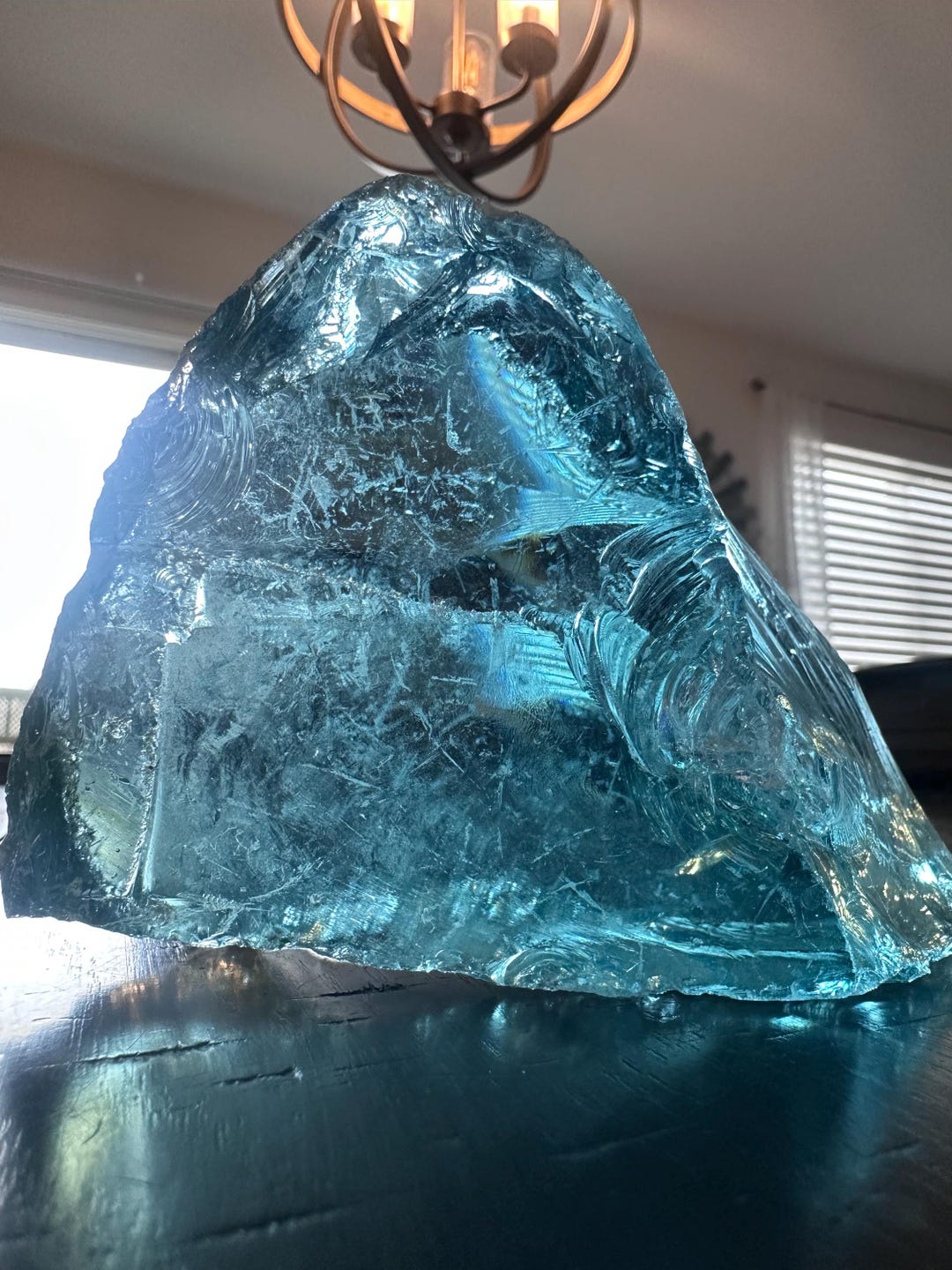 Aqua Decorative Glass Rock - Etsy