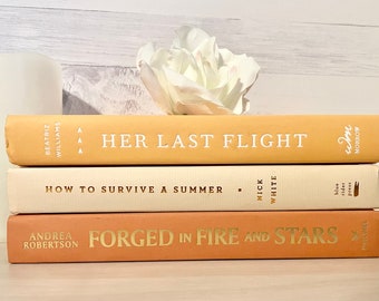 Pink Navy and Orange Decorative Book Stack - Etsy