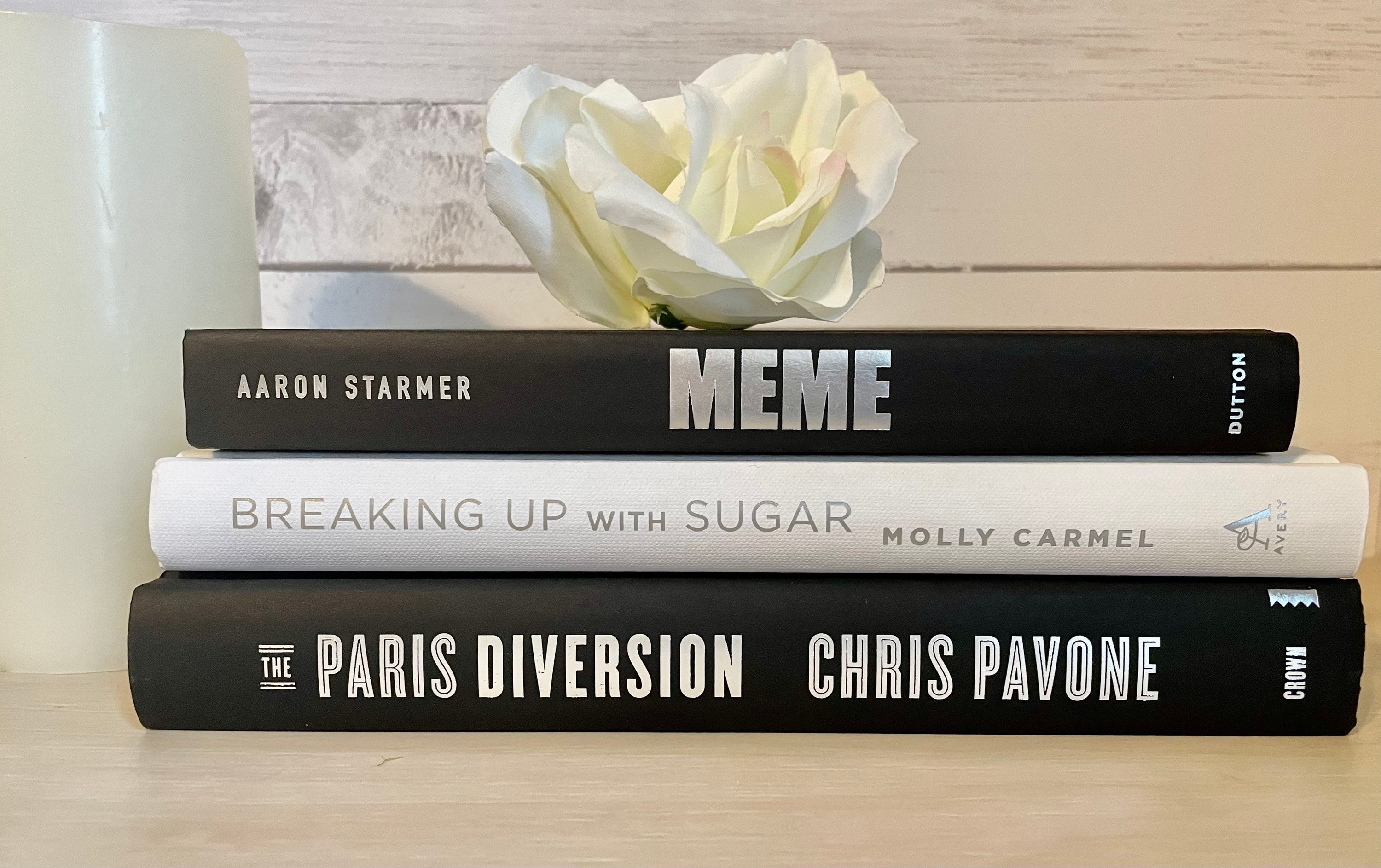 Black and White Decorative Book Stack - Etsy