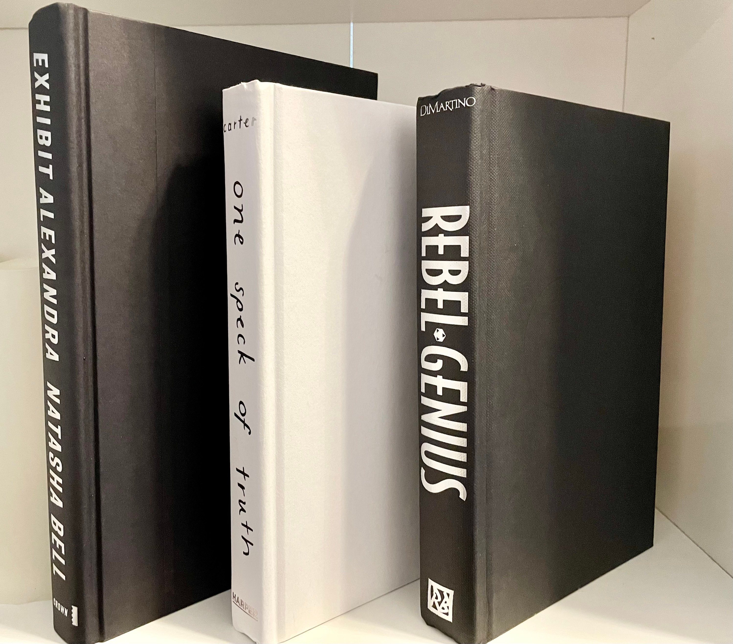 Black and White Decorative Book Stack | Etsy