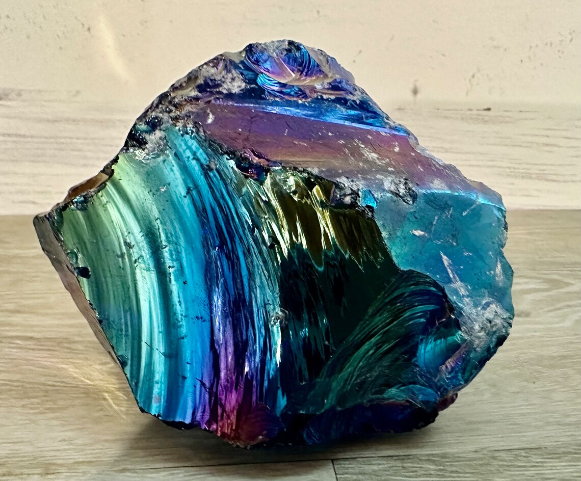 Rainbow Decorative Glass Rock - Etsy