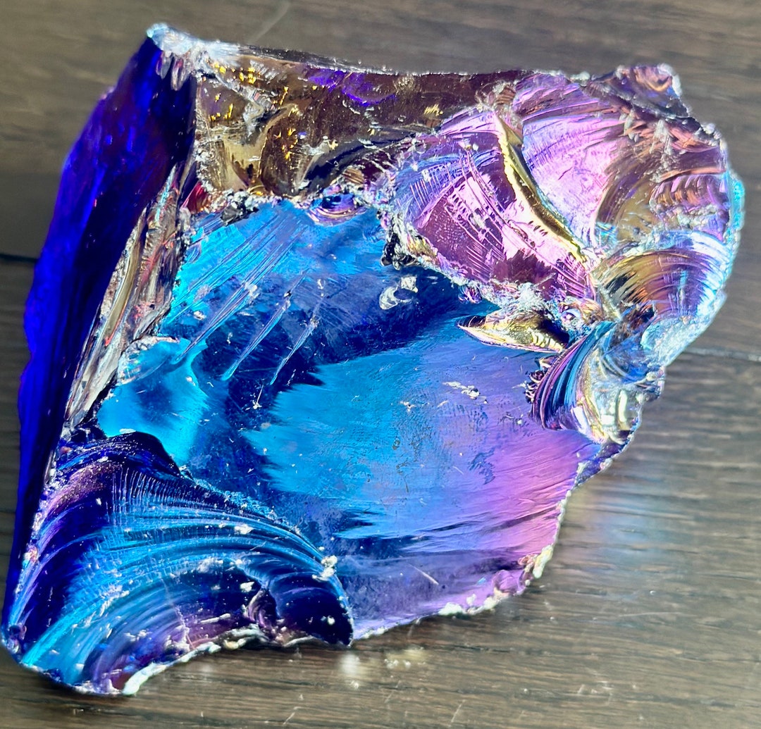 Rainbow Decorative Glass Rock - Etsy