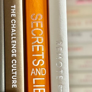 Brown Orange and White Book Stack - Etsy