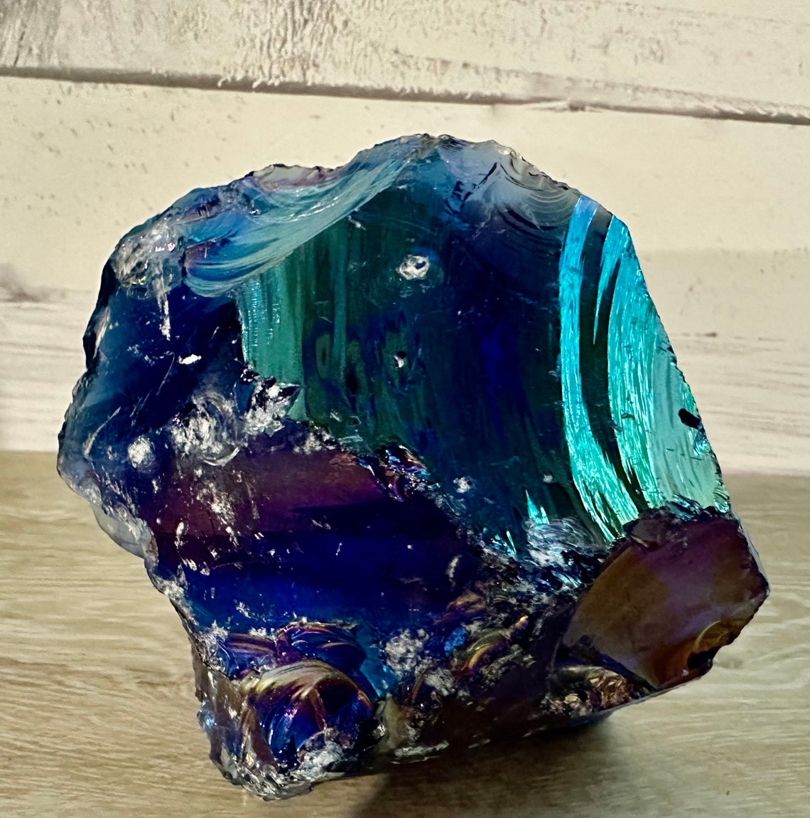 Rainbow Decorative Glass Rock - Etsy