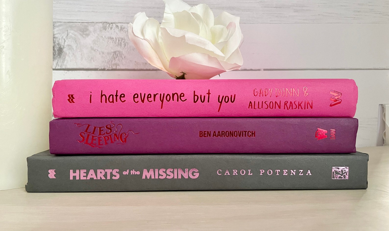 Bright Pink Decorative Book Stack | Etsy