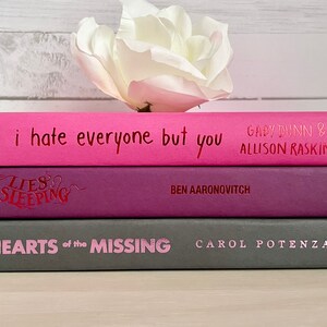 Bright Pink Decorative Book Stack - Etsy