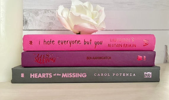 Bright Pink Decorative Book Stack | Etsy
