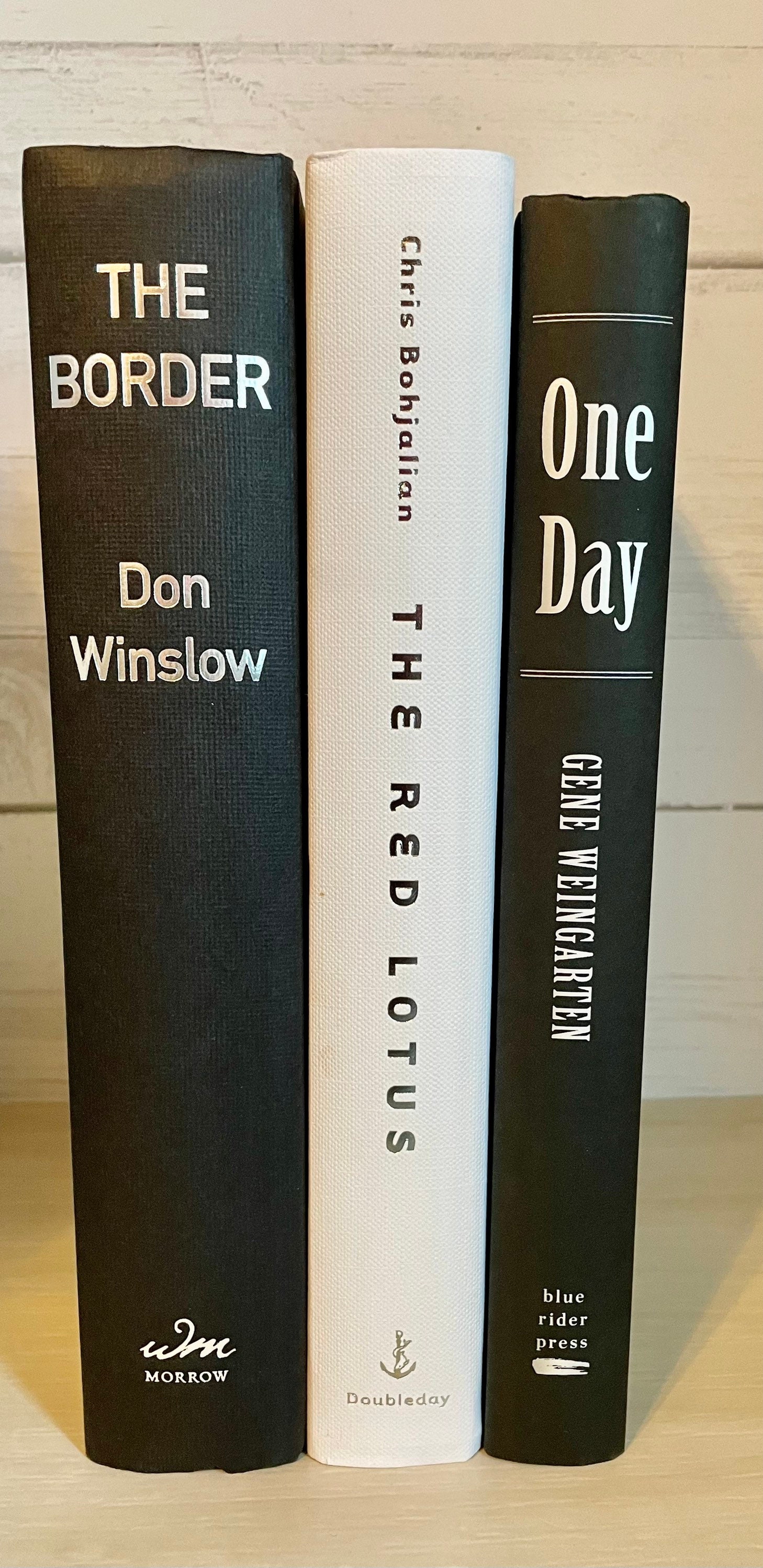 Black and White Decorative Book Stack - Etsy