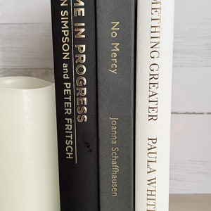 Neutral Gold Decorative Book Stack | Etsy