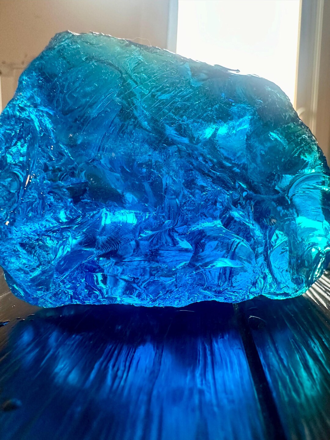 Turquoise Decorative Glass Rock - Etsy