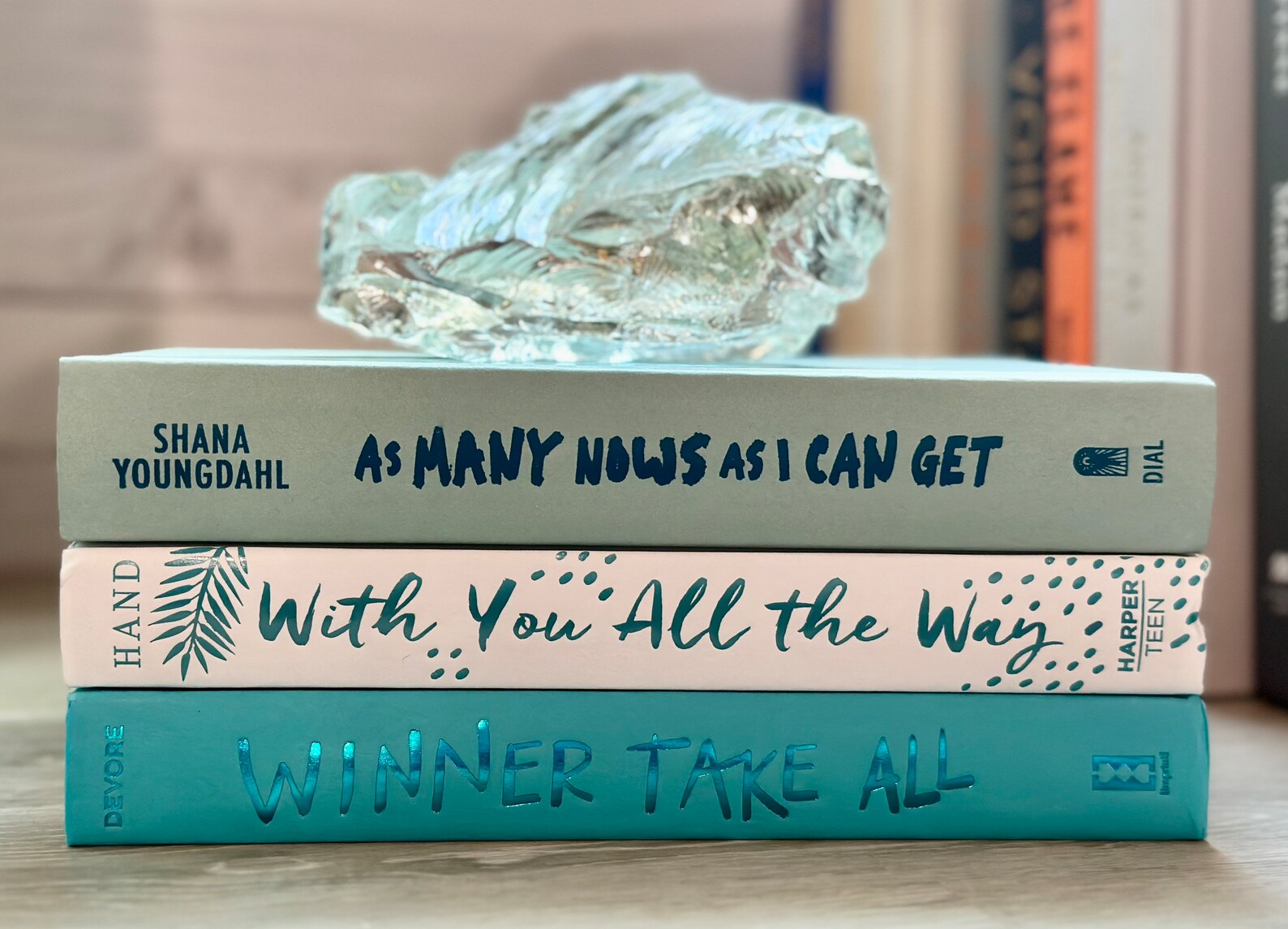 Teal Blue and Green Decorative Book Stack - Etsy