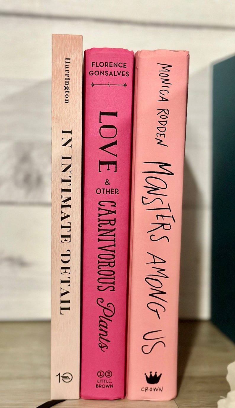 Shades of Pink Decorative Book Stack - Etsy