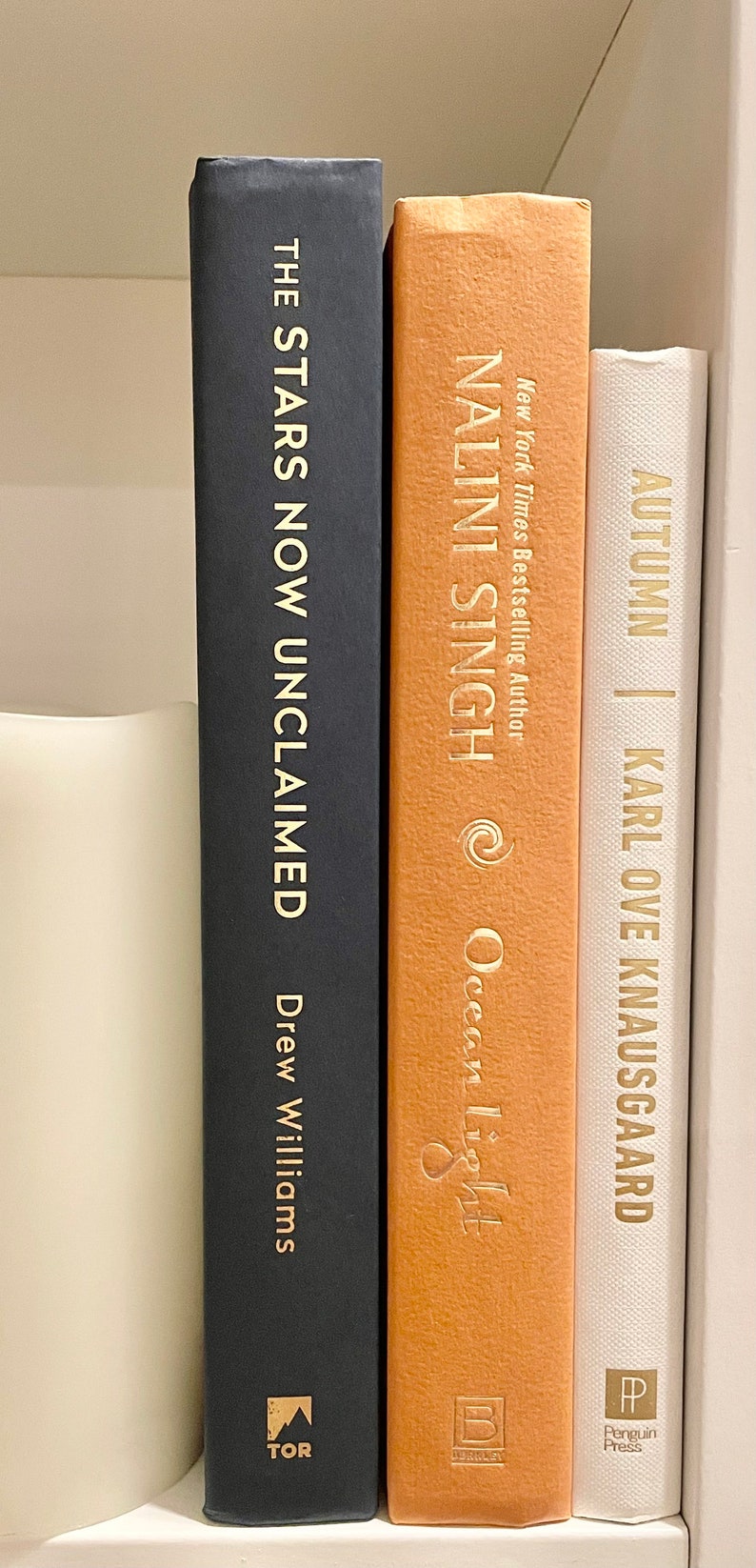 Blue and Gold Decorative Book Stack - Etsy