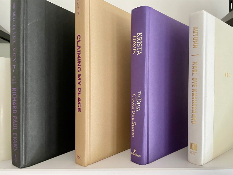 Purple Decorative Book Stack Set of 4 - Etsy