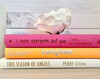 Black and Orange Decorative Book Stack | Etsy