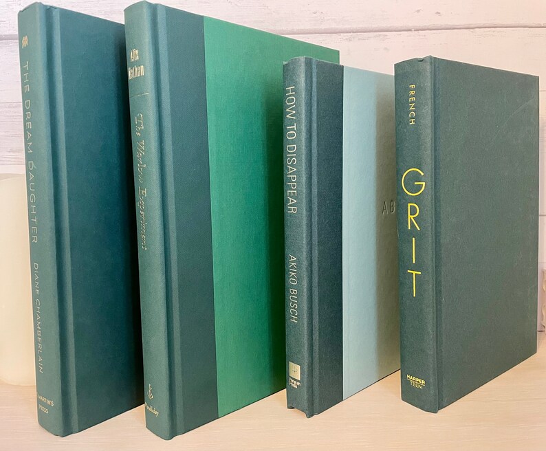 Emerald Green Decorative Book Stack - Etsy