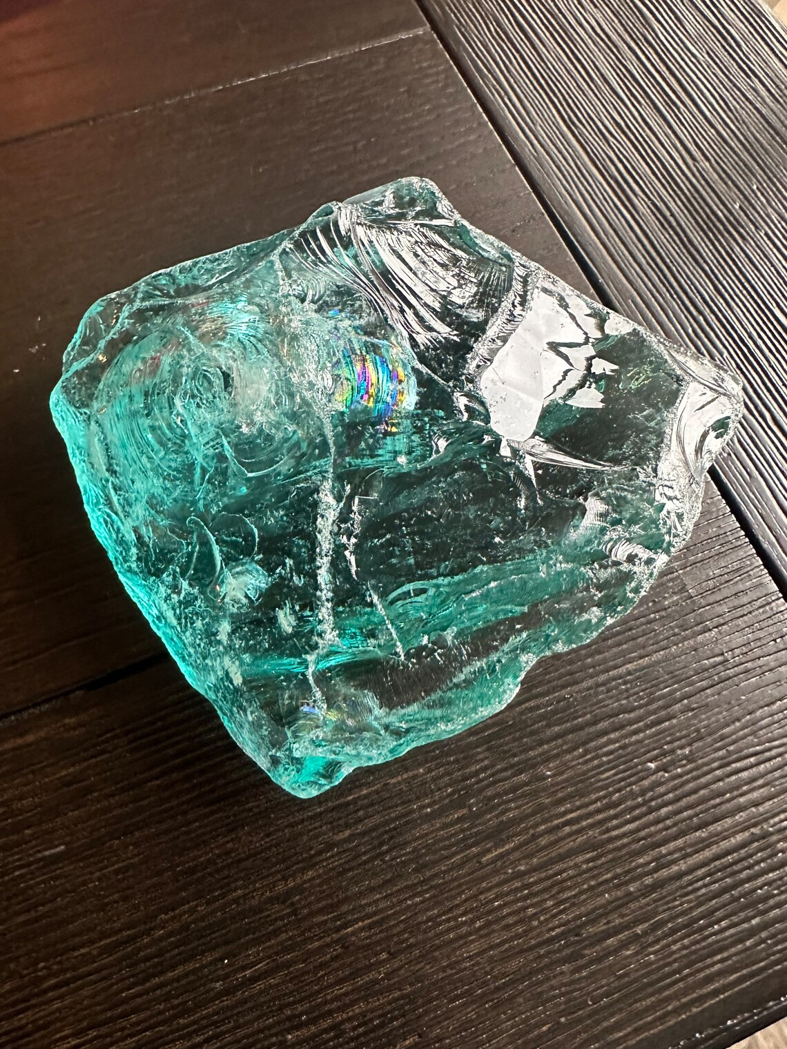 Aqua Decorative Glass Rock - Etsy