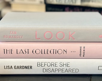 Pretty Blue White and Pink Book, Nursery Decor, Kids Room Decor ...