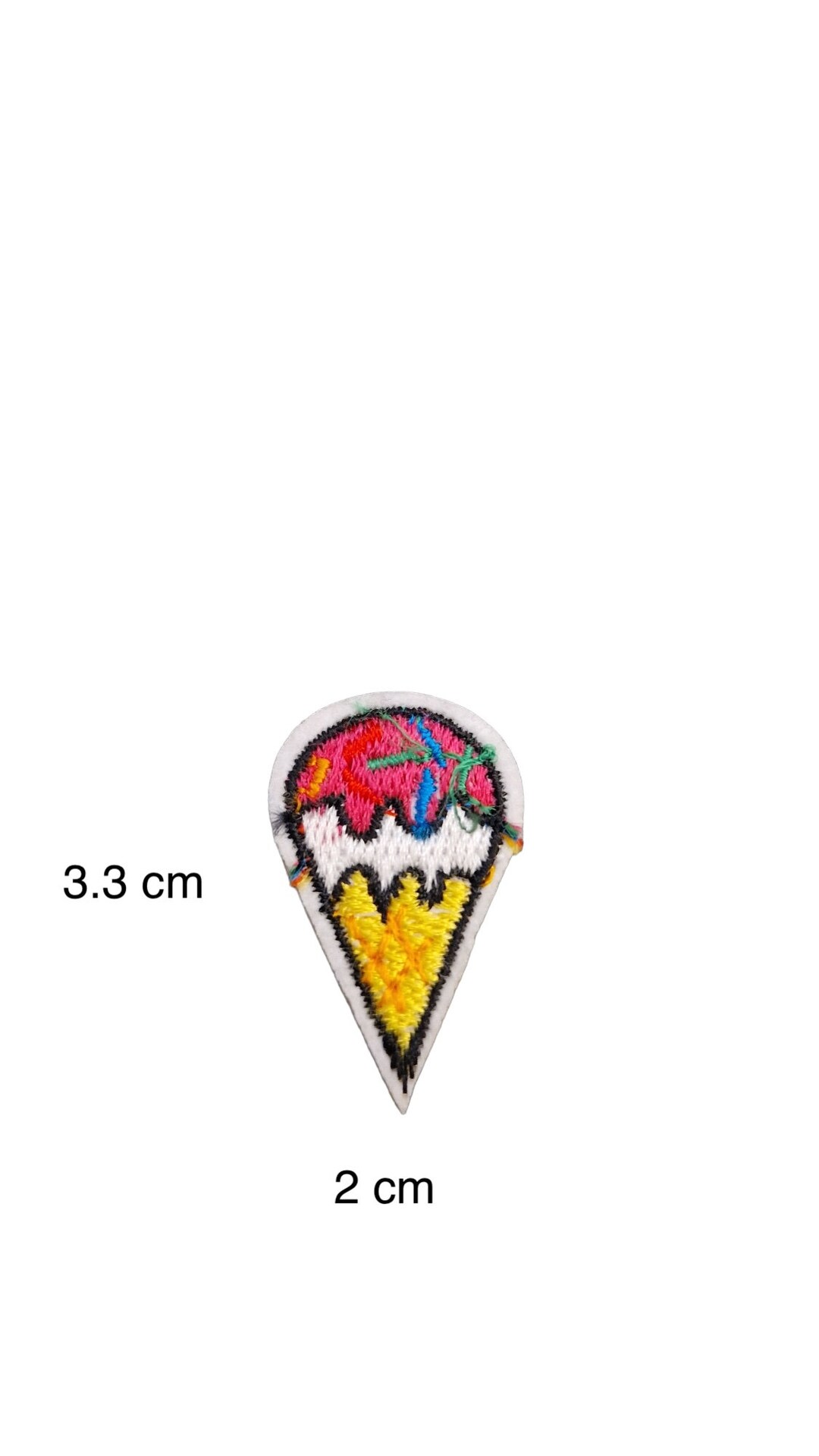 Mini Ice Cream Badges Fabric Iron on Patches Transfers Embroidered ...
