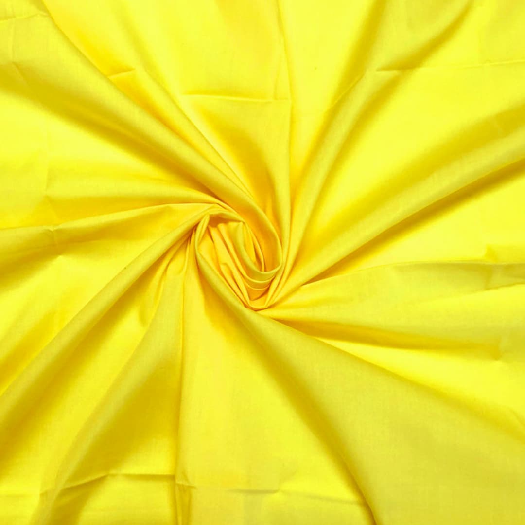 Yellow Polycotton Fabric Poly Cotton Dress Craft 115cm 45 Wide Colour ...