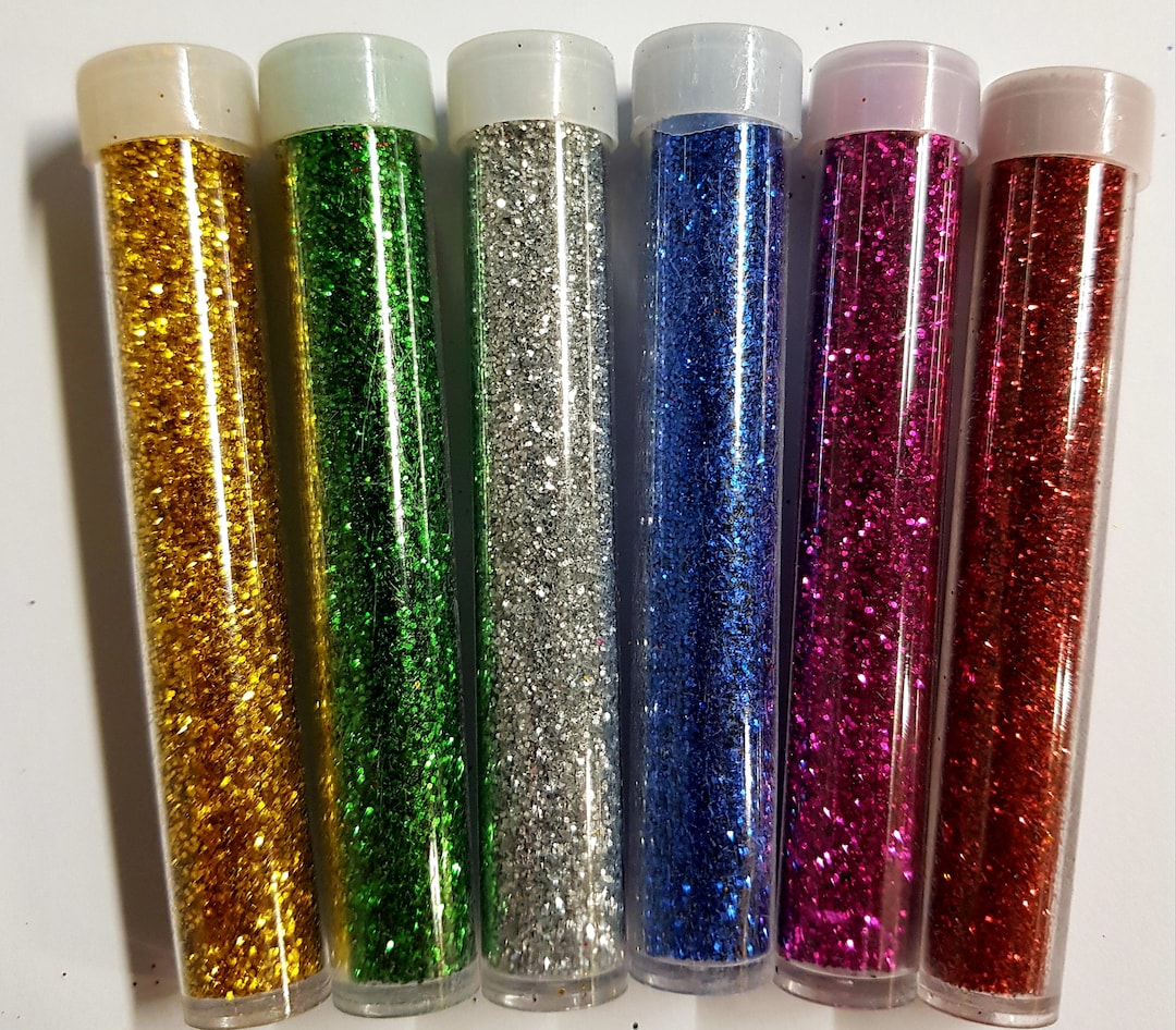 Glitter Shaker Tubes in 6 Assorted Vibrant Colours Glitter for Arts and ...