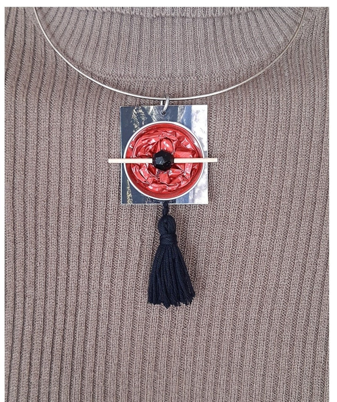 Zero Waste Jewelry. Women Jewelry. Cardboard Pendant, Nespresso Capsule ...