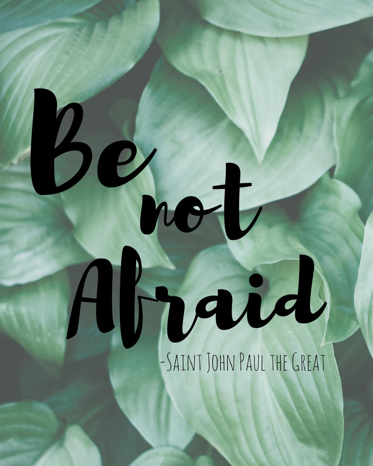 Catholic Downloadable Art: Be Not Afraid -JPII - Etsy