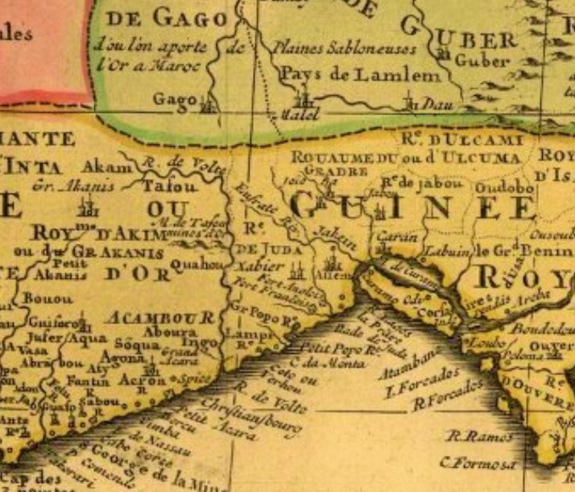 1792 French Map Showing the Kingdom of Judah on the West Coast of ...