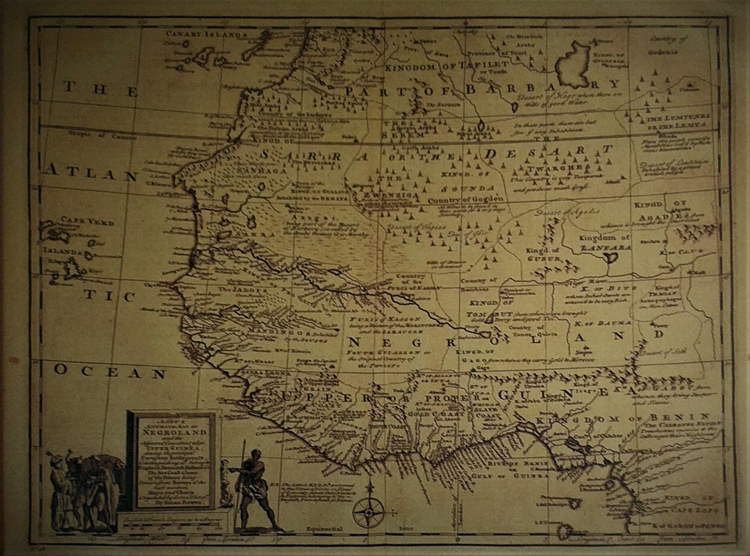CANVAS PRINT | FRAMED | This 1747 British Map is Printed on Canvas ...