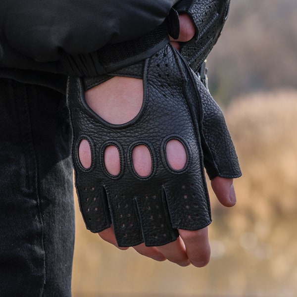 Fingerless Glove Leather - Etsy