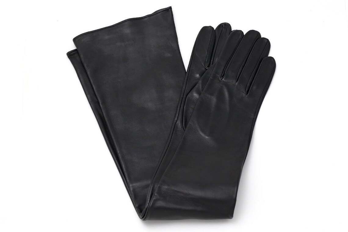 Women's Long UNLINED Gloves BLACK Hairsheep Leather - Etsy