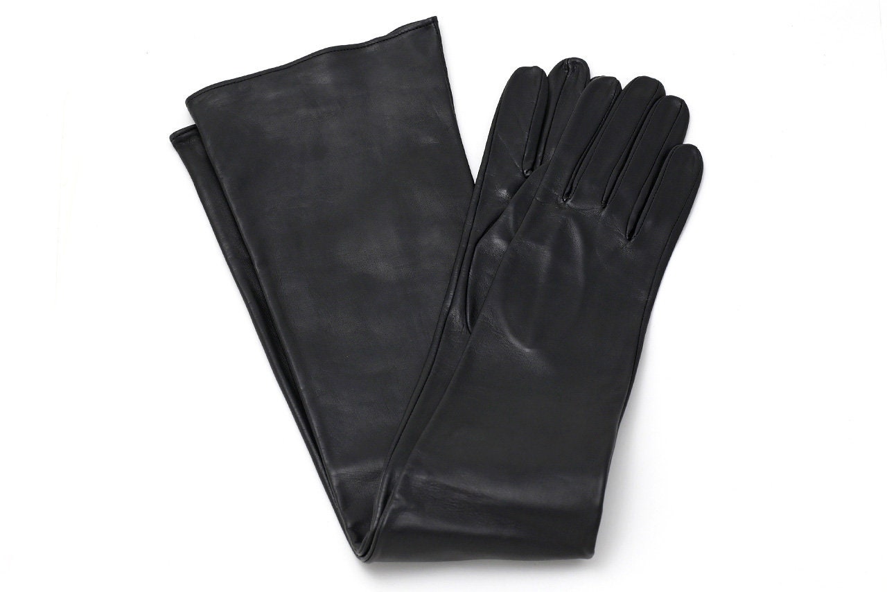 Women's Long UNLINED Gloves BLACK Hairsheep Leather - Etsy