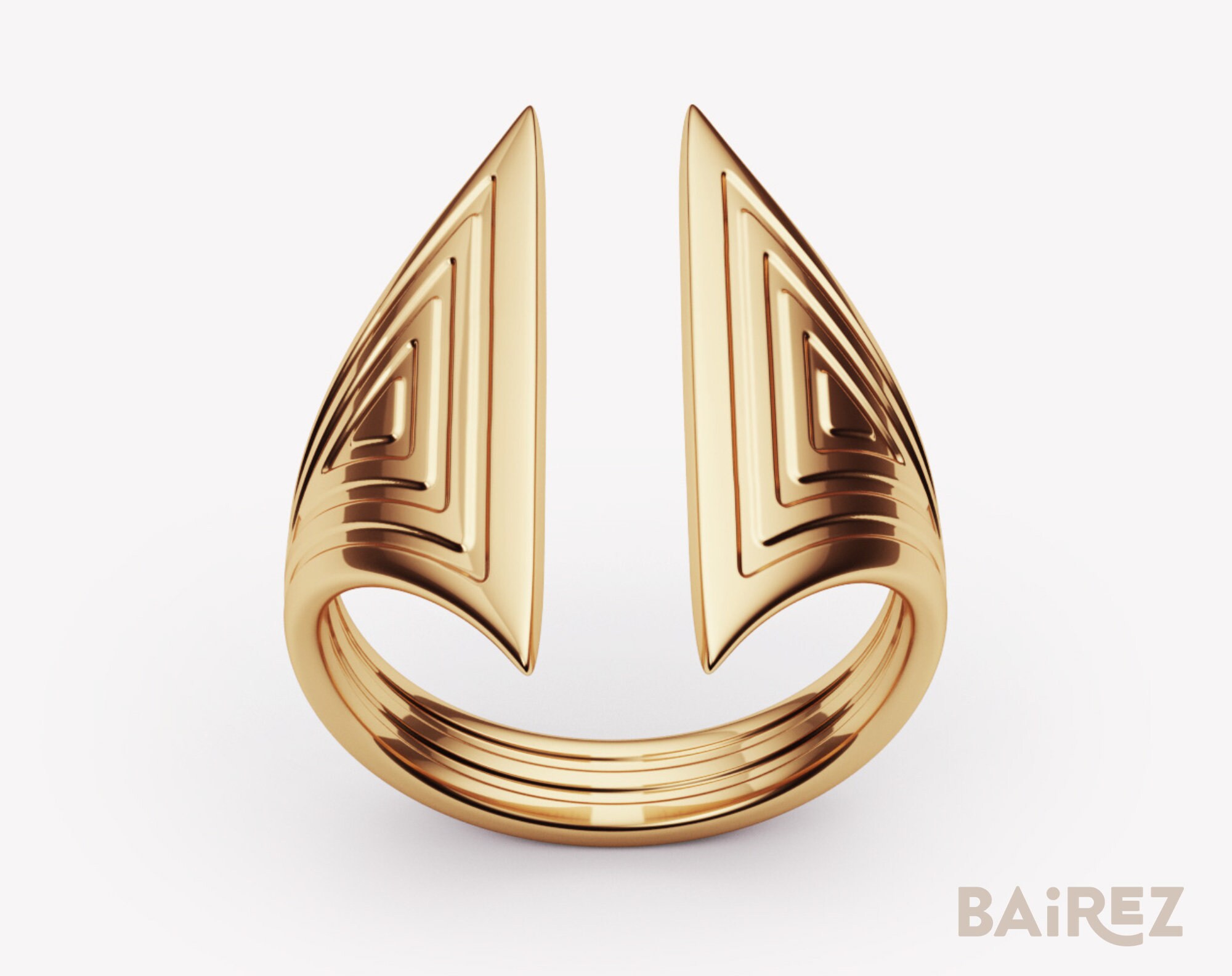 Unisex Ring,triangle Ring,silver Signet Ring,gold Signet Ring,modernist ...