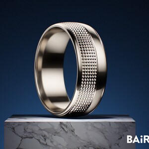 Grid Ring Grid Pattern Modernist Modern Ring Engagement - Etsy