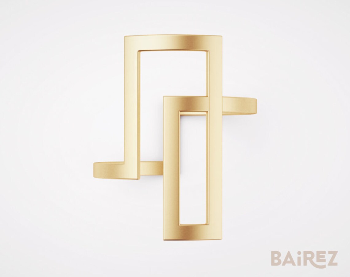 Square Gold Ring Infinity Square Ring Infinity Square Band - Etsy España