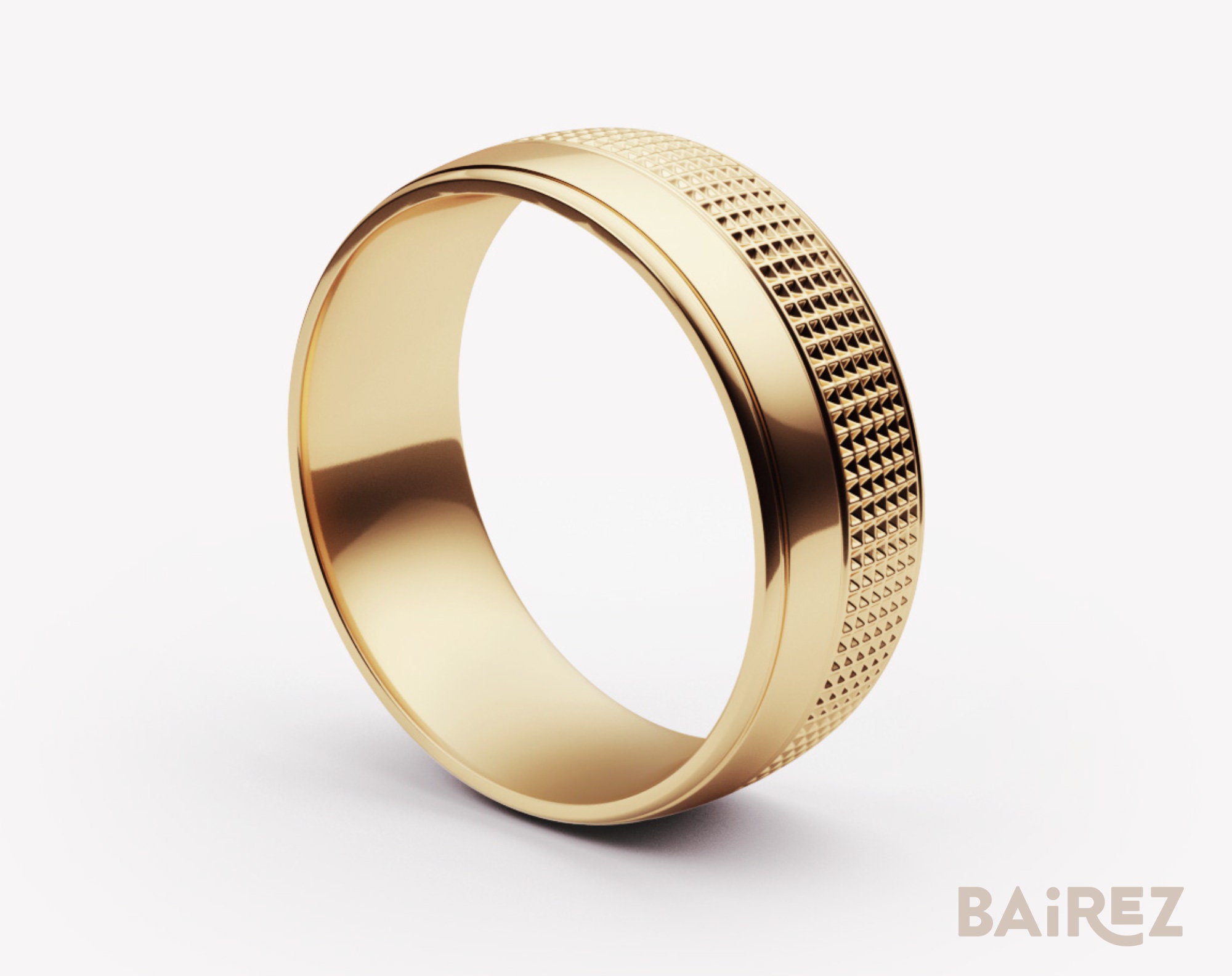 Grid Ring Grid Pattern Modernist Modern Ring Engagement - Etsy