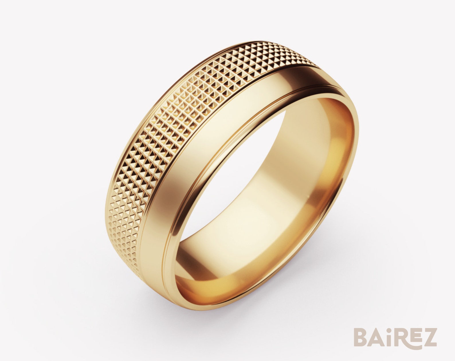 Grid Ring Grid Pattern Modernist Modern Ring Engagement - Etsy