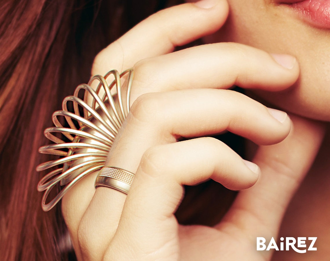 Circle Ring Elegant Ring Unique Gold Ring Spiral Ring - Etsy