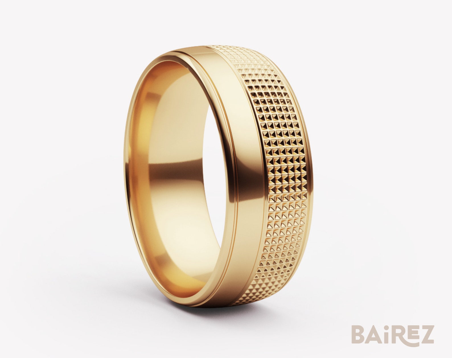 Grid Ring Grid Pattern Modernist Modern Ring Engagement - Etsy