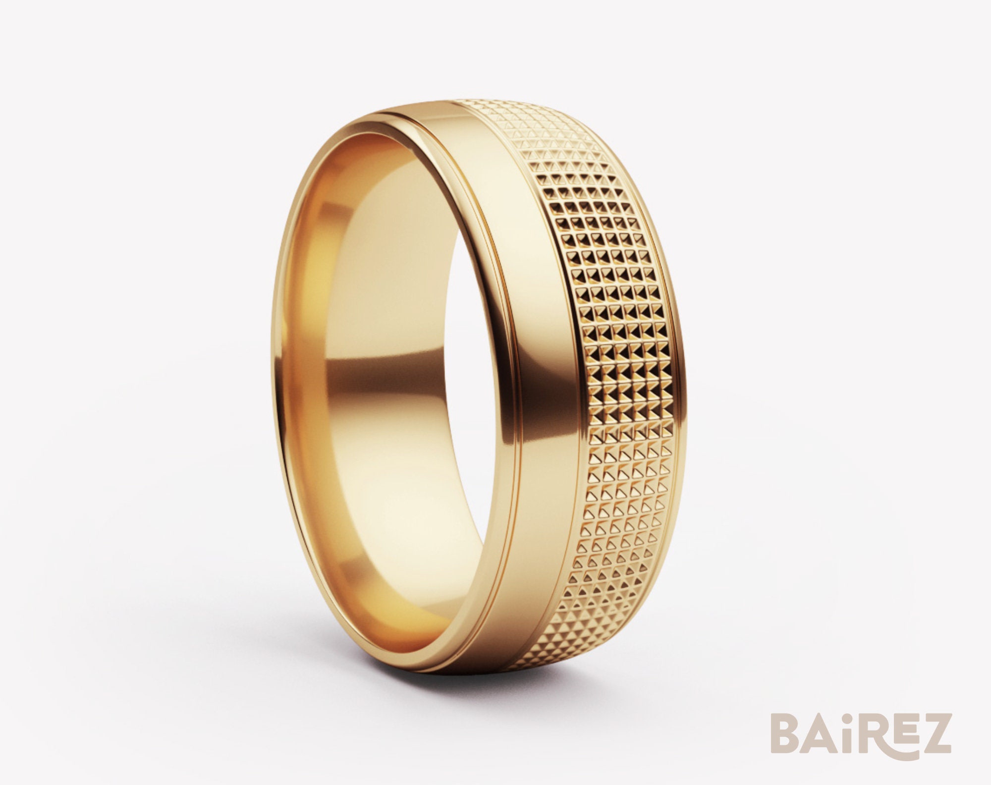 Grid Ring Grid Pattern Modernist Modern Ring Engagement - Etsy
